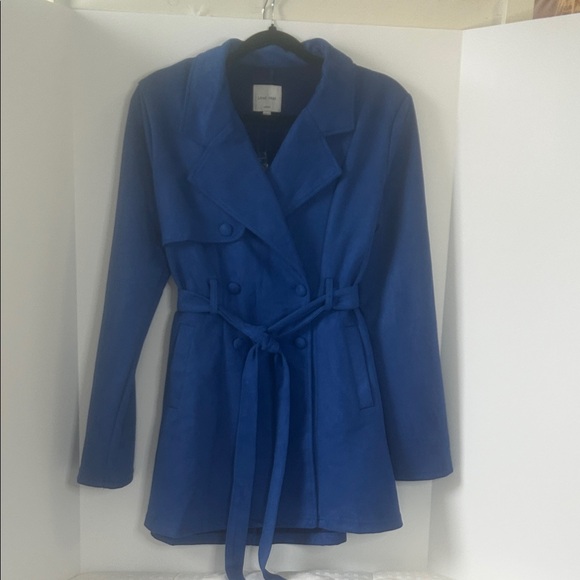 Love Tree | Jackets & Coats | Love Tree Royal Blue Trench Coat | Poshmark